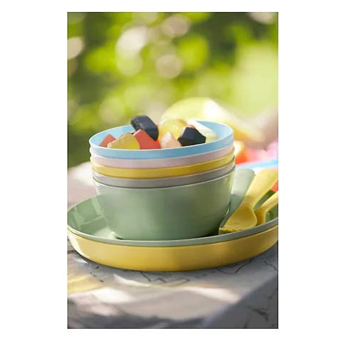 Ikea Plastic Plate - Pack of 12, Multicolour