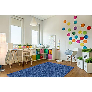 KOECKRITZ Soft and Colorful Kids Classroom Area Rugs (Passes Flammability Pill Test) Many Sizes and Bright Colors to Select from (7' x 9', Royal)
