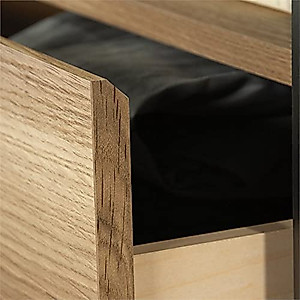 Sauder Acadia Way Modern 6-Drawer Dresser in Raven Oak, Raven Oak Finish