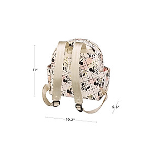 Petunia Pickle Bottom Mini Backpack | Diaper Bag Backpack for Parents | Stylish Bag and Organizer | Compact Backpack for On The Go Moms and Dads | Shimmery Minnie Mouse