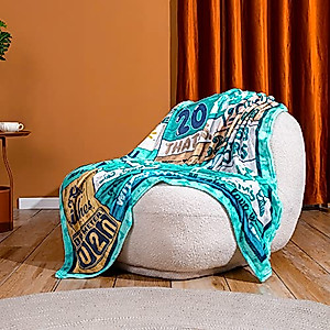 Winkwarm 20th Birthday Decorations for Her 20th Birthday Gifts for Her Him 20 Year Old Girl Boy Gift Ideas 20th Happy Birthday Gifts for Women Daughter Son Girl Boy Flannel Throw Blanket 60"X50"