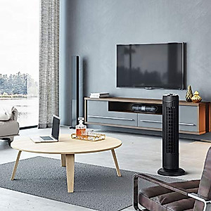 GOFLAME Oscillating Tower Fan, Portable Electric Stand Up Fan with 3 Wind Speed, Quiet Cooling Fan for Indoor Living Room, Bedroom, Office (Black)