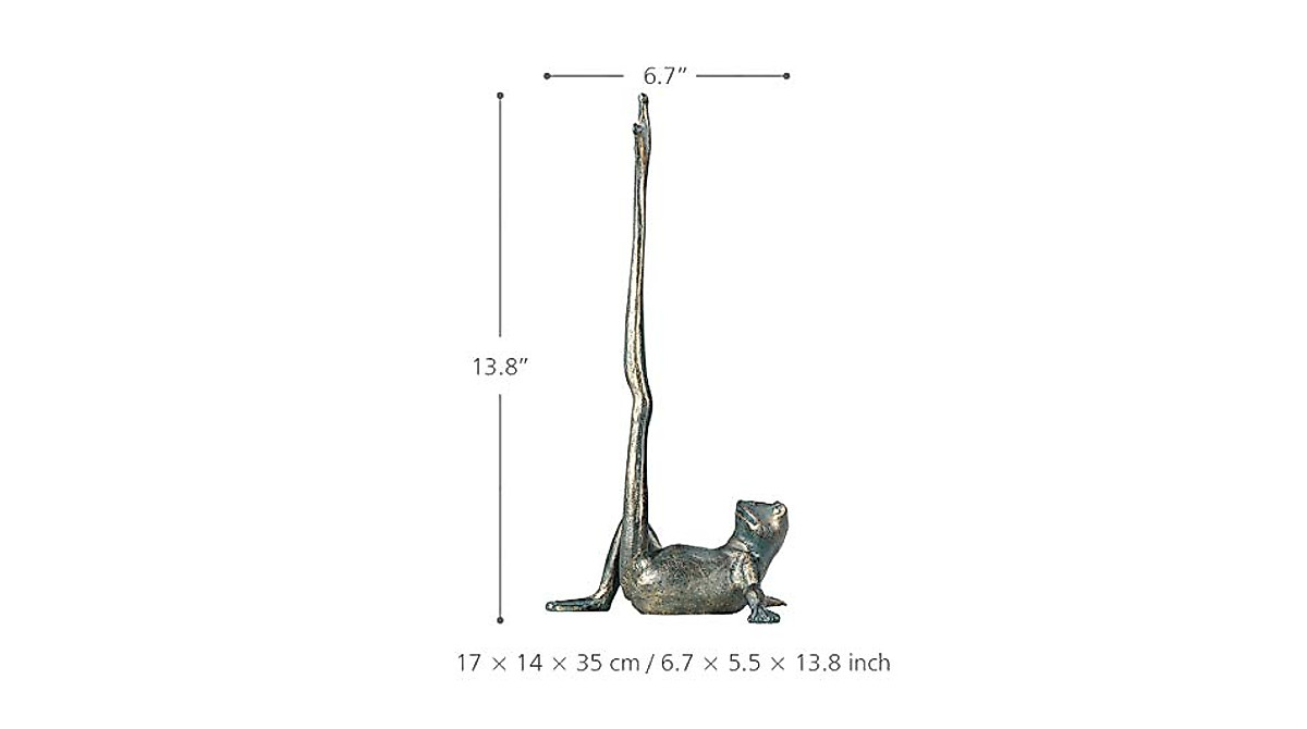 Frog Cast Iron Paper Towel Holder - Rustic Animal Toilet Paper Stand