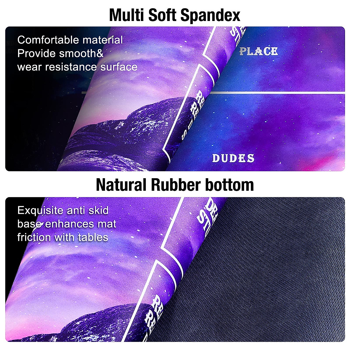 Biouai Playmat for MTG Magic The Gathering - Stitched Play Mat with Tube Case for MTG Card Game Playing(Starry Zones)