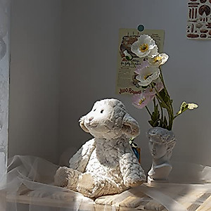 LIJIUSM Plush Toys for Kids Cartoon Velvet Animal Stuffed Toys Festival Birthday Gifts for Girls Boys (White - Sheep - 38cm)