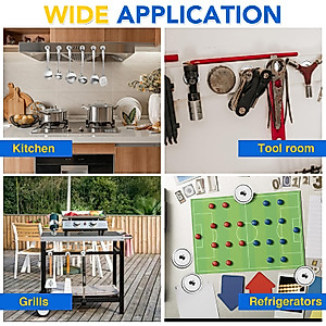 DIYMAG Neodymium Round Base Cup Magnet,60LBS Strong Rare Earth Magnets with Heavy Duty Countersunk Hole and Stainless Screws for Refrigerator Magnets,Office,Craft,etc-Dia 0.98 inch-Pack of 12