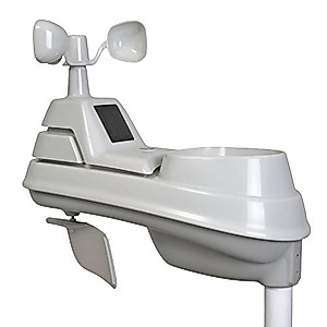 AcuRite Iris 5-in-1 Weather Sensor with Rain Gauge, 06004M, Wind Speed, Wind Direction, Temperature and Humidity , White