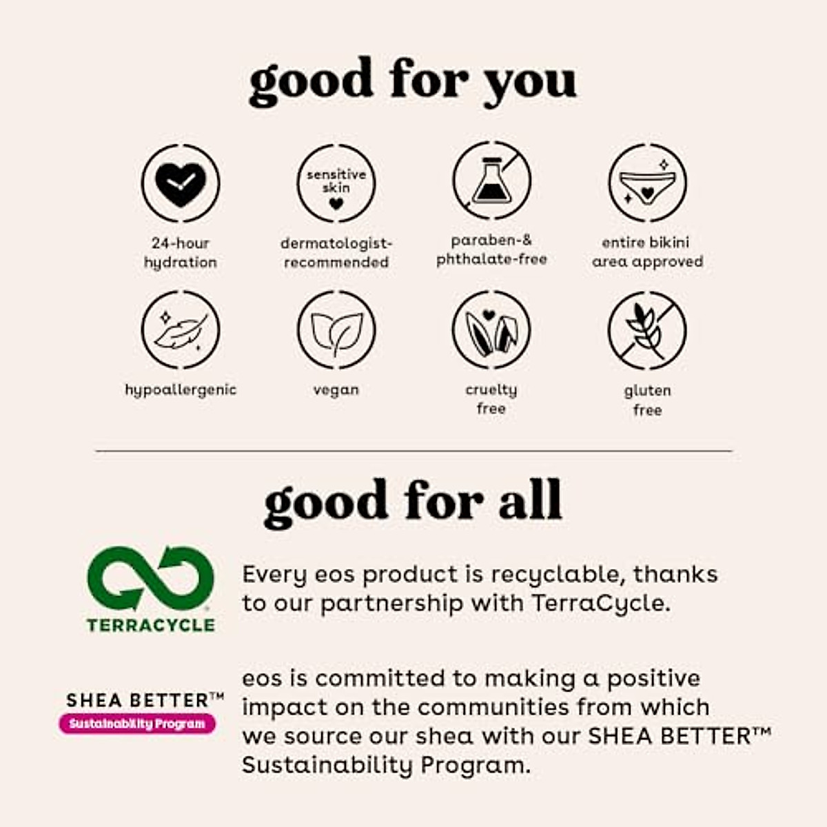 eos Shea Better Shaving Cream- Lavender, Women's Shave Cream, Skin Care, Doubles as an In-Shower Lotion, 24-Hour Hydration, 7 fl oz, 3-Pack