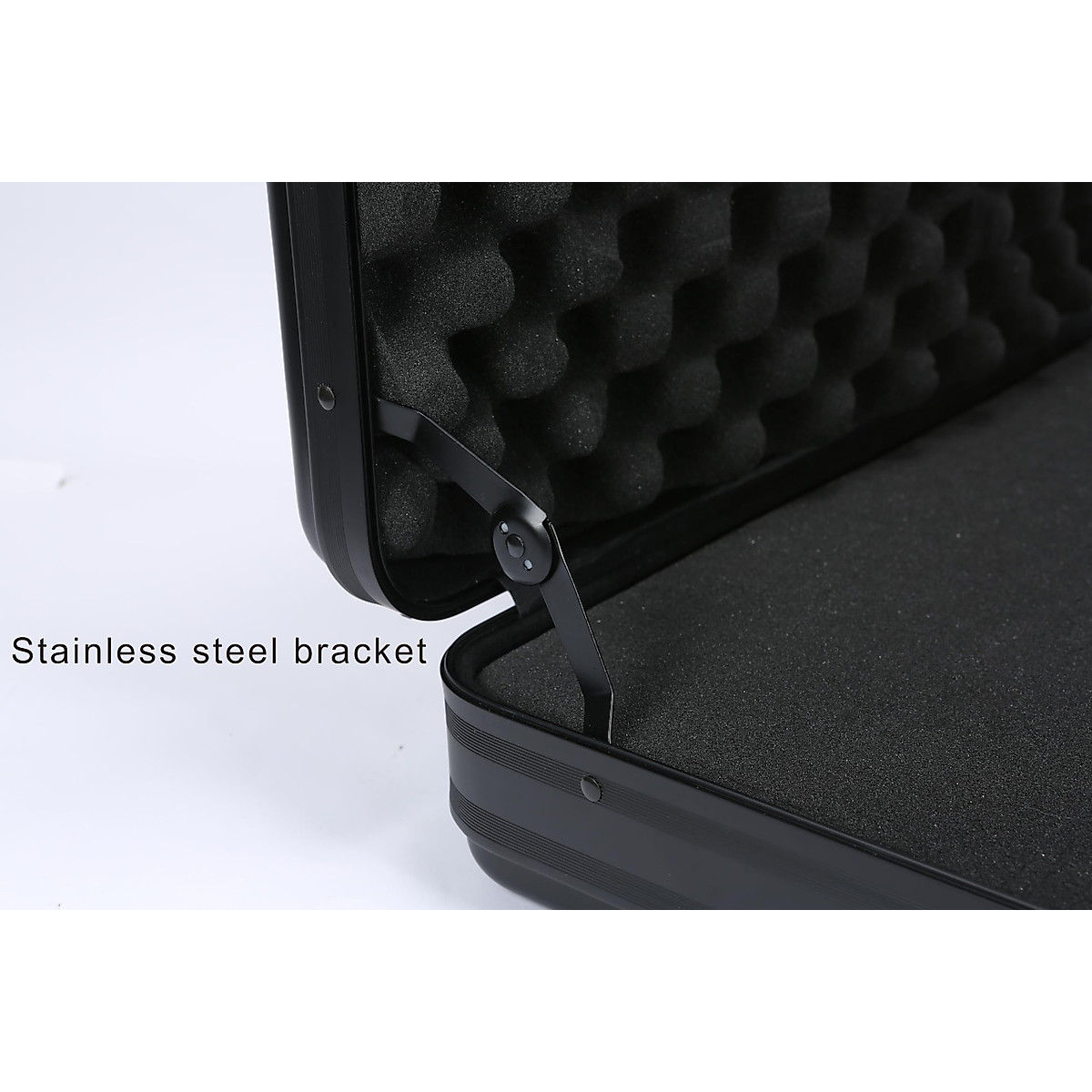 urecimy Large metal briefcase 18.1X13.8X6.1 Inch Aluminum Case Combination Lock Black Suitcase for Valuables UAV/Gun Cases Display Box Super Big Size with Sponge