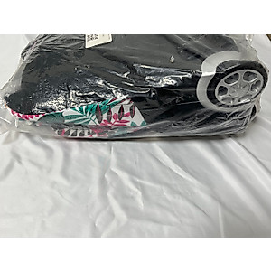 2022 Rolling Backpack for Kids Adults, 18" Waterproof Backpack with Wheels for Girls Boys, Roller Bookbags for School Travel, Age 7+, White Flower