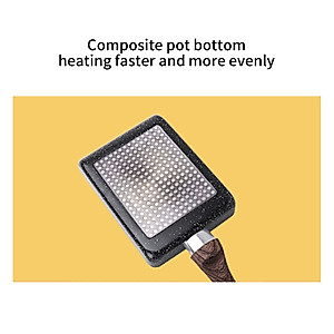 BORDSTRACT Ceramic Coating Mini Frying Cooker, Japanese Omelette Pan Nonstick Tamagoyaki Square Egg Pan Aluminum Black 35.5×13cm Non-stick Frying Pan Cast Skillet Omelet Rolled Egg Pan