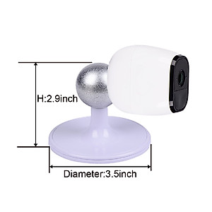 Haoyou Table Ceiling Mounts Compatible with Magnetic Arlo/Arlo Pro/Arlo Pro 2 Camera (2 Pack White)