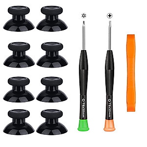 Replacement Thumbsticks for Xbox One/ PS4 Original Controllers, (8 Pcs)Black Analog Thumb Joysticks for Xbox One S ,T8 T6 Repair Screwdriver Kit for Xbox One Controller