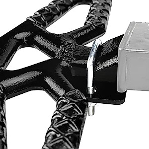 Eapele Tow Hitch Step for 2 inch Receivers, Solid Steel Construction Rust Free Powder Coated, 10,000lbs Rated Tow Strap Capacity