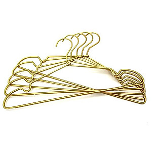 Koobay 16.5" Gold Metal Wire Coat Clothes Hangers, 30PCS, Standard Suit Hangers, Garment Closet Organizer Storage