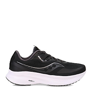 Saucony Men's Guide 15 Running Shoe, Black/White, 10.5 Wide