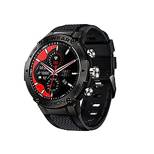 COSULAN Smart Watches for Men, Sport Fitness Watch with IPS Screen/Bluetooth Calling/Auto Heart Rate Monitor/Blood Pressure/SpO2/Sleep Monitor/Waterproof, Fashion SmartWatch（Black）