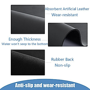 TCASH Dish Drying Mat for Kitchen Counter,24 x 16 In Kitchen Super Abosrbent Draining Mat, Non-Slip Dish Drying Pad with Rubber Backed, Hide Stain Drainer Mats for Countertop and Coffee Maker