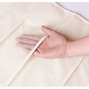 YUNZSXJY Bra organizers hanging bra storage bra hanger Double Sided with Pockets,Space Saving closet organzier for Bra underwear Clothes Socks wardrobe (Beige, 2PCS 6+6 Pockets)