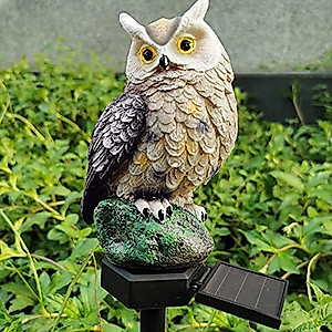 Solar Lawn Light Owl Pattern Landscape Light Garden Plug Light Outdoor Light Solar Lights Outdoor Garden Home Decor Solar Electric Owl Night Light Animal Statues Garden Decor
