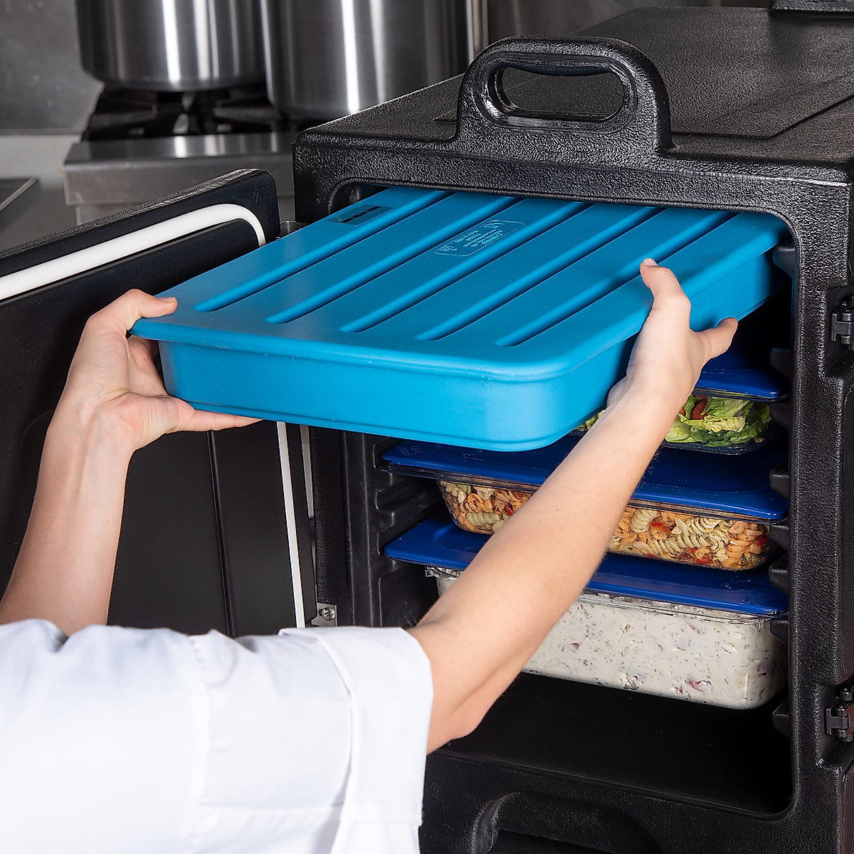 Carlisle FoodService Products Catercooler Coldpack for Cateraide for Catering, Events, And Restaurants, Plastic, 20.75 X 12.75 X 2.5 Inches, Blue