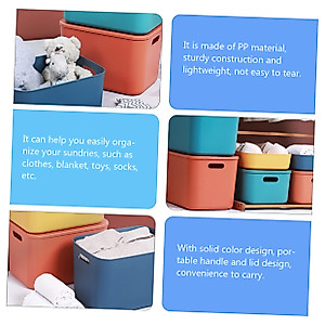 Housoutil Storage Box Snack Felt Cube Bin Felt Hamper Bin Cloth Organizer Wardrobe Organizer Rope Basket Container Toy Storage Bin Cube Storage Organizer Pp Trash Box Sock Office