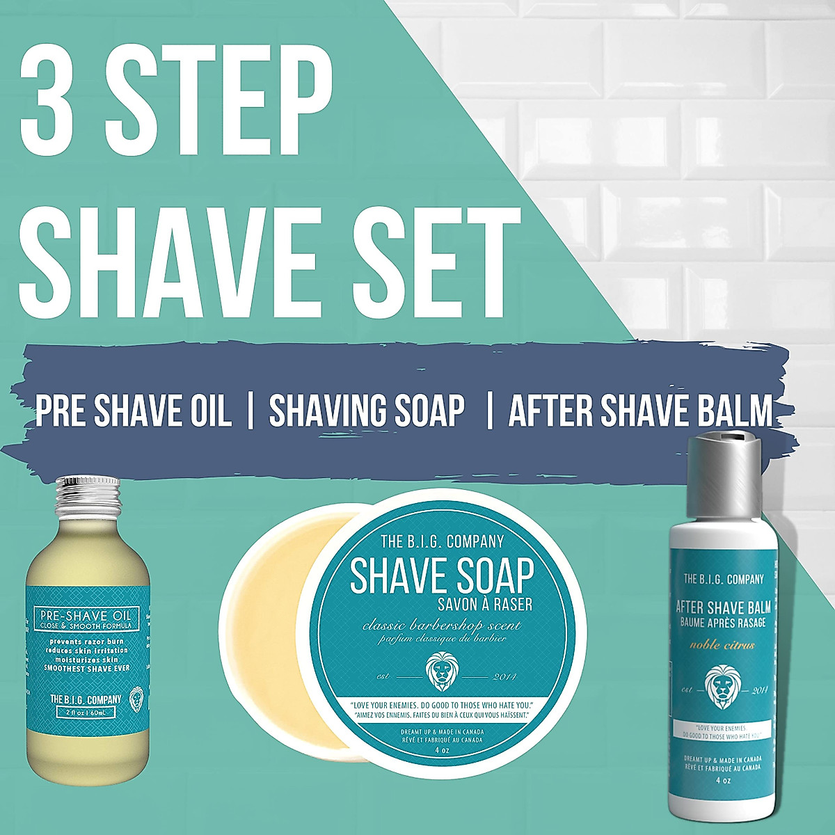 Pre Shave Oil for Men - Shaving Oil Made with Natural Oils - Good for Close Shave and Smooth Shave - Suitable for Sensitive Skin - Use on Face or Head - Classic Barbershop Scent - 60ml