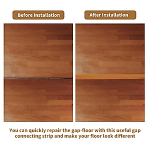 10 FT Flat Floor Transition Strip, 2" Wide Self Adhesive Vinyl Floor Edge Strip, Brown Wood Grain Transition Strip for Flooring