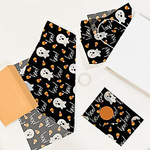 Halloween Ghosts Printed Tissue Paper - Tissue Paper for Gift Bags - Gift Bag Wrapping Paper - Gift Wrapping Paper - Holiday Tissue Paper - Fall Tissue Paper | 24 Sheets 20" x 30"