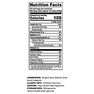 Terrasoul Superfoods Organic Raw Walnuts, 2 Lbs (2 Pack) - Chandler Variety | Fresh | Light Color