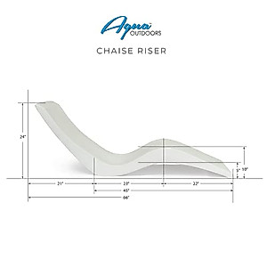 Aqua Outdoors - in-Pool Chaise Lounger - Pool & Sun Shelf Lounge Chair - Designed for Water Depths Up to 9” - Compatible with All Pool Types - Poolside & Sun Deck Tanning - Set of 2 - White Granite