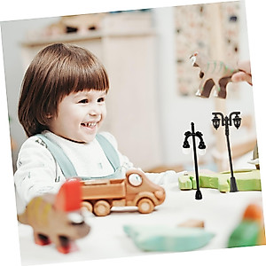 DOITOOL 12pcs Model Street Lights Miniature Pe Material Landscape Street Lamps for Decor and Mini Garden Random Style