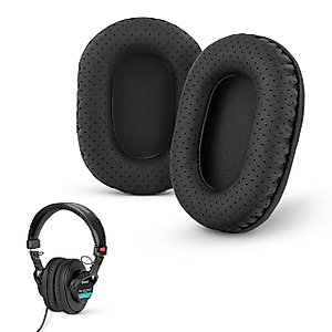 Brainwavz Perforated Replacement Earpads for Sony MDR 7506, V6 & CD900ST with Memory Foam Ear Pad & Suitable for Other On Ear Headphones (Black)