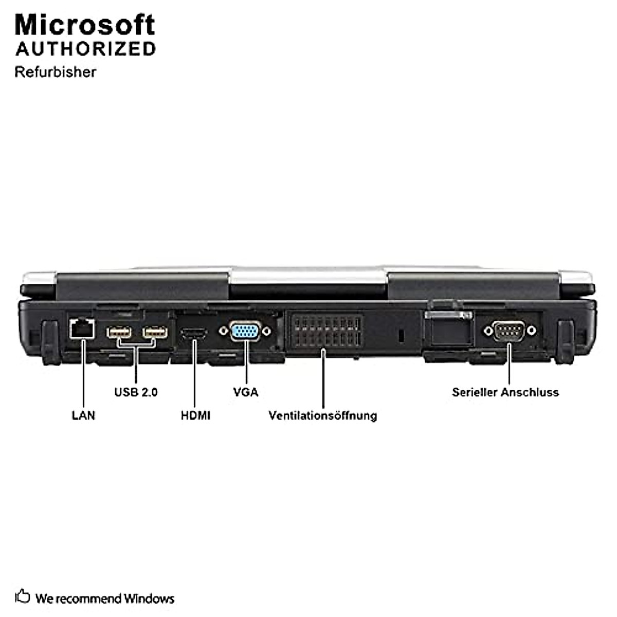 Panasonic Toughbook CF-53 Laptop PC, 14 HD Display, Intel i5-2520M 2.5GHz, 16GB RAM, 1TB SSD, Windows 10 (Renewed)