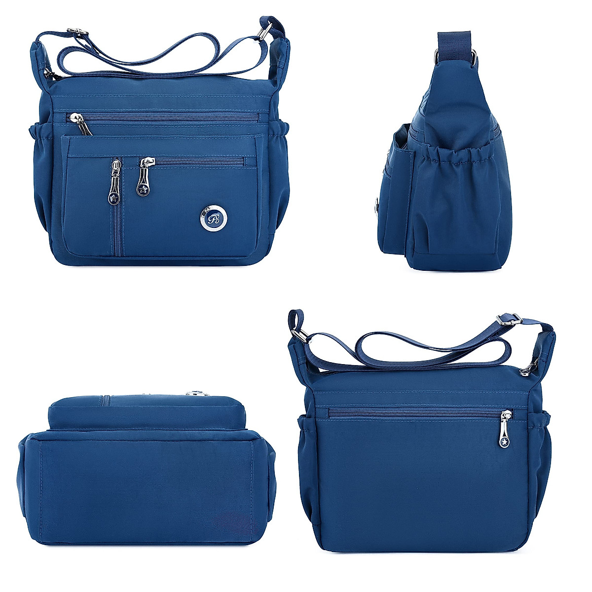 Fabuxry Purses and Shoulder Handbags for Women Crossbody Bag Messenger Bags (Large-Purple)