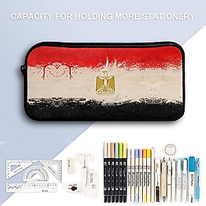 Egypt Flag Pencil Case Makeup Bag Big Capacity Pouch Organizer for Office College