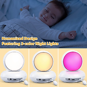 Dr.meter Baby Monitor with 2 Cameras: 4.3'' LCD Screen Audio and Video Baby Monitor with 2X or 4X Zoom, Night Light, 2-Way Talk, Remote Pan-Tilt-Zoom, VOX Mode Infrared Night Vision - No WiFi