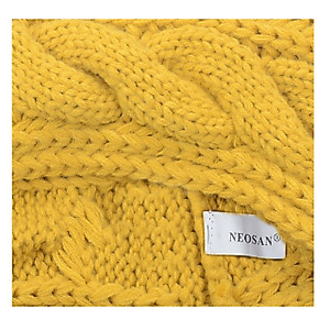 NEOSAN Womens Thick Ribbed Knit Winter Infinity Circle Loop Scarf Twist Black