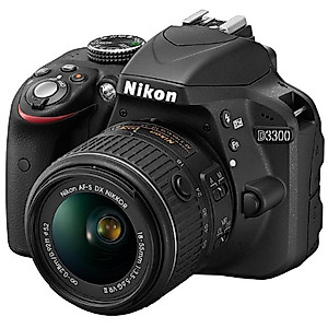Nikon D3300 Digital SLR Camera with 18-55mm VR II Lens Kit - Black (24.2MP) 3.0 inch LCD
