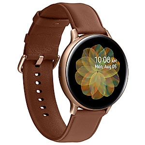 SAMSUNG Galaxy Watch Active2 Stainless Steel LTE Unlocked (ATT, Verizon, Tmobile, Sprint) Gold SM-R825U 44mm - (US Version & Warranty)