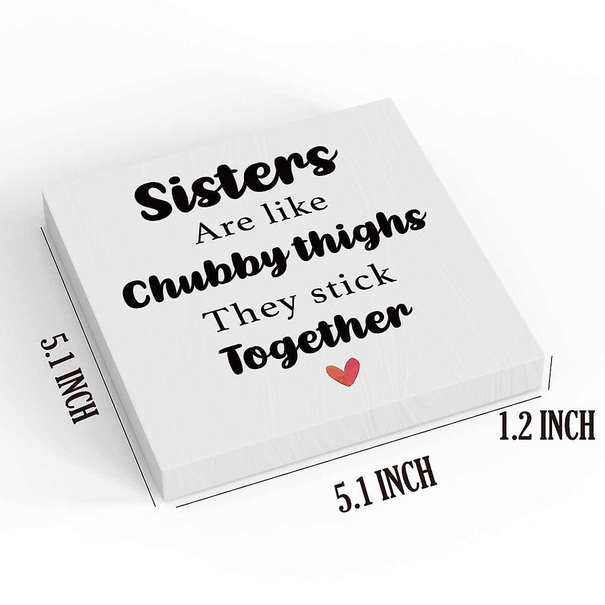 MUBIAO Sister Gifts Big Sister Gift Birthday Christmas Friendship Gifts Bestie Gifts for Women Desk Decor Rustic Wooden Box Sign for Home Living Room Bedroom Office Shelf Table Decoration