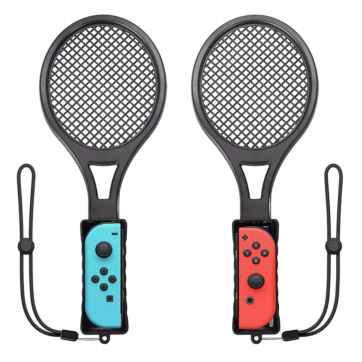 Switch Tennis Racket for Mario Tennis Aces, Twin Pack Nintendo Switch Joy-Con Controller for Tennis World Tour Game Accessories, Realistic Experience as Gifts for Kids and Adults