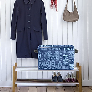 ZAACUSTOM Foldable Personalized Toy Box for Boys Girls with Name Waterproof Kids Custom Storage Bin Baskets Cube Boxes Organizer with Handles for Organizing Shelf Closet, 1 Pack