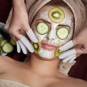 tifanso Finger Cots, Finger Covers Finger Protectors Fingertips Protector Disposable Medium Finger Gloves (Approx.210 PCS)