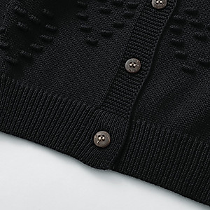 Kids Knitted Crewneck Top Sweater Solid Color Outfit for Little Girl Cardigan 6t