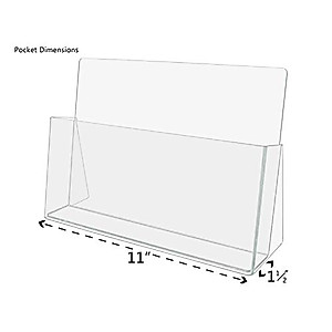 Marketing Holders 11" Wide Catalog Brochure Holder Pack of 4 Literature Table Display Counter top