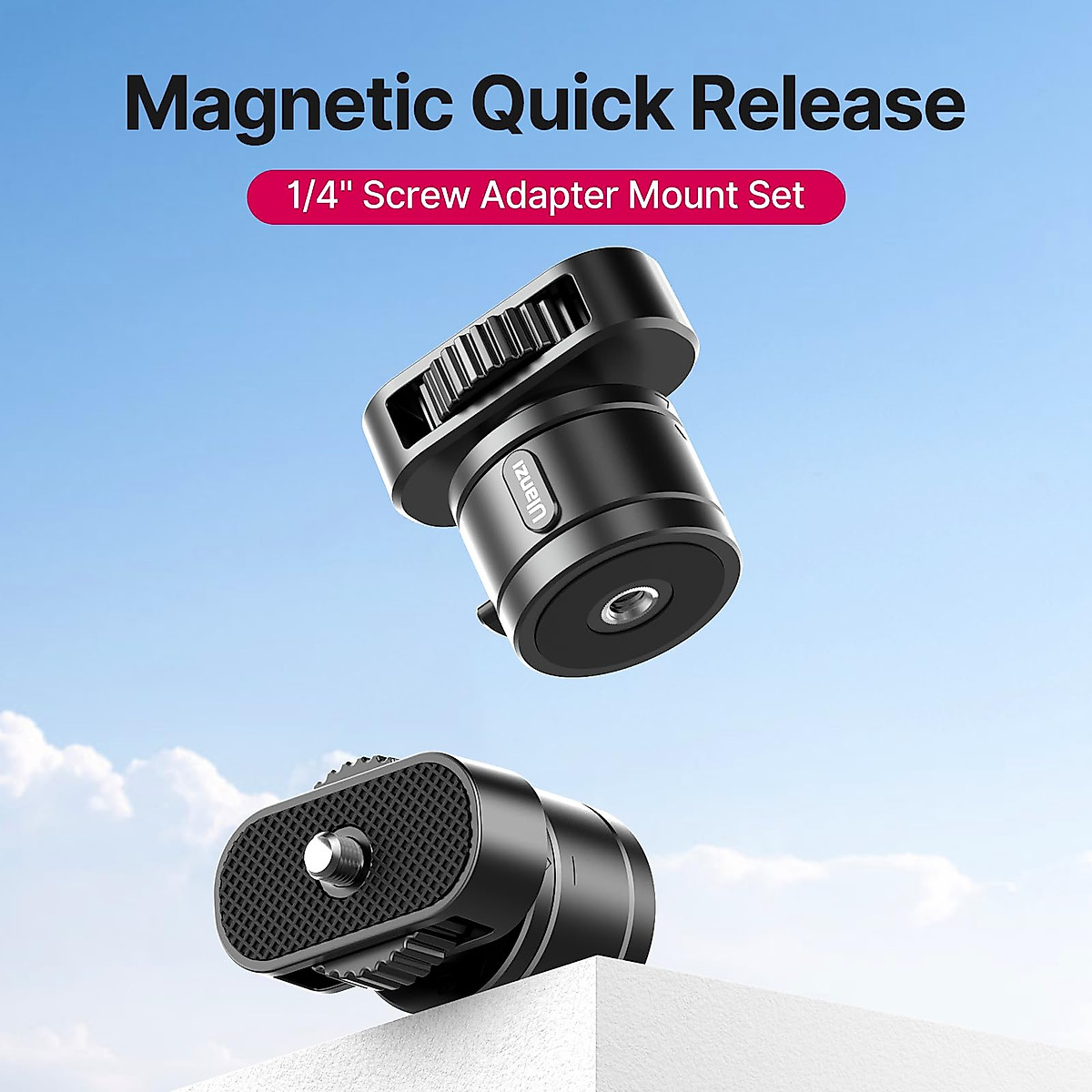 ULANZI Select Go Quick II to 1/4" Adapter - 1/4" Thread Go Quick II Base + 1/4" Screw QR Cover Compatibe with Go Quick II Seriese Selfie Stick/Tripod/Monopod/Compact Camera/Phone/Led Video Light