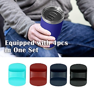 YKOAJG Magnetic Slide Replacement - For Yeti - Lid 10 oz, 16 oz, 20 oz, 26 oz, 30 oz, 4 Color (Black, Vermilion, Dark Blue, Green)