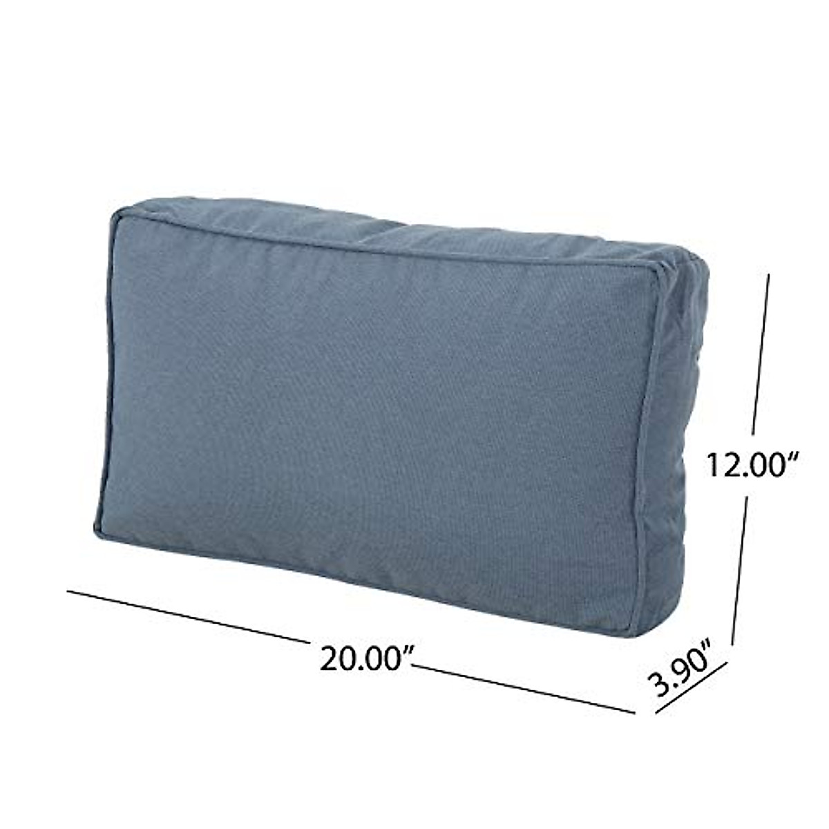Christopher Knight Home Yvonne Rectanglular Water Resistant 12"x20" Lumbar Pillows (Set of 2), Blue