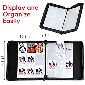 2 Pieces 1040 Pockets Card Binder Sleeves for Trading Card Collection Storage, Card Sleeves Card Holder Album Protectors Set for Sport Card, 2 Designs (Baseball)